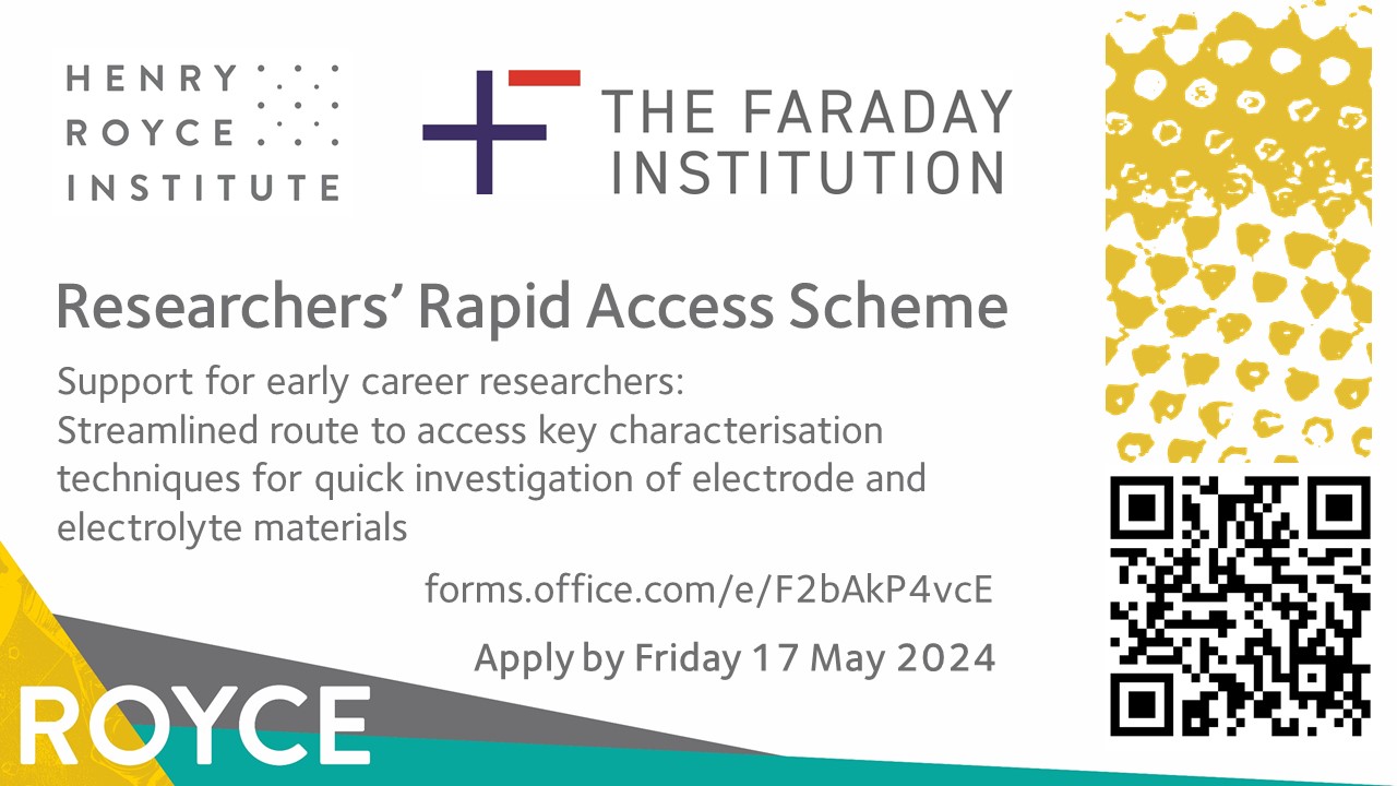 Faraday Institution - Royce rapid access scheme | Henry Royce Institute ...